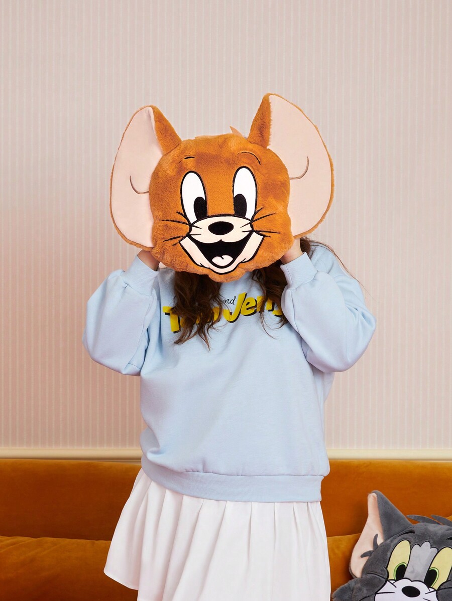 TOM & JERRY X SHEIN 1pc Cartoon Mouse Jerry Face Plush Pillow Without ...