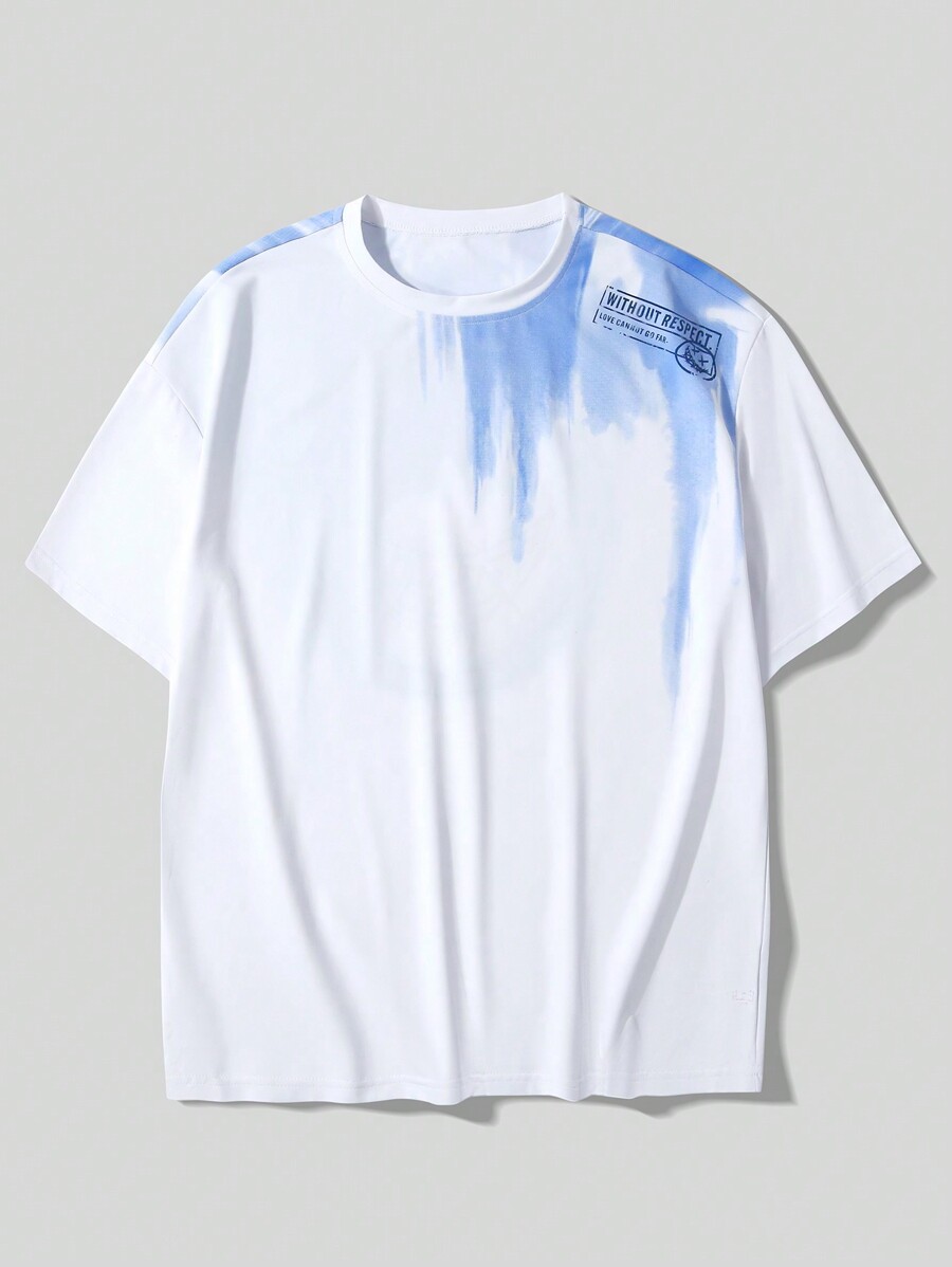 Manfinity EMRG Men's Oversized T-Shirt With Cartoon Face Print And ...