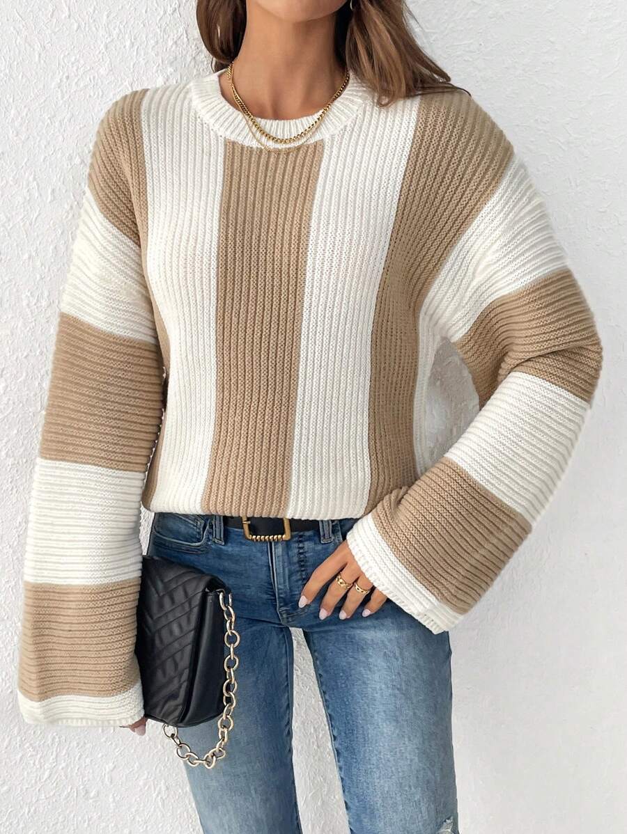 SHEIN Frenchy Suéter Listrado Feminino | SHEIN Brasil