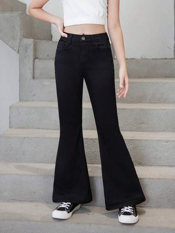 Tween Girl Stretchy Skinny Flare Jeans | SHEIN USA