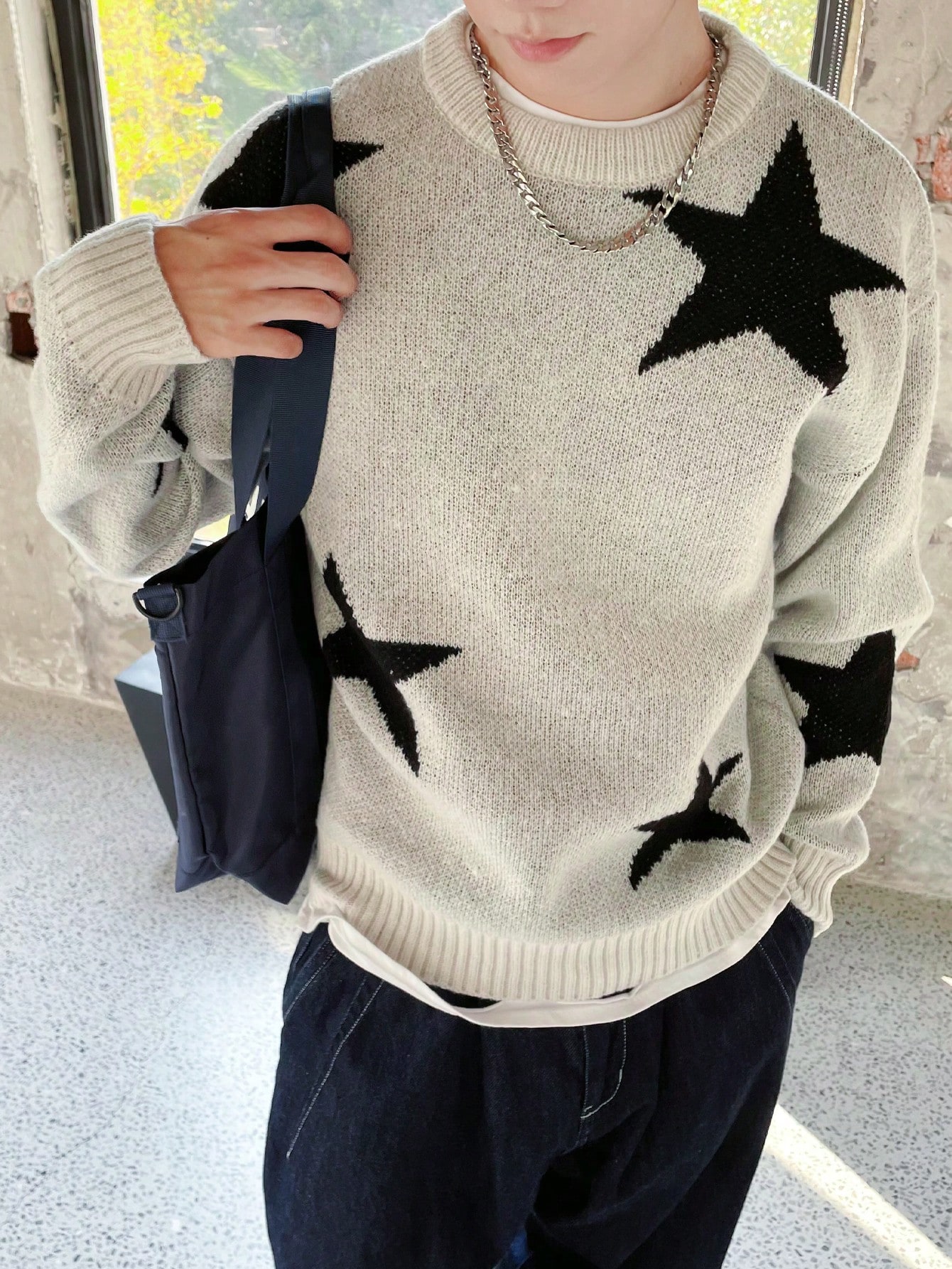 Manfinity Hypemode Men's Star Pattern Sweater | SHEIN USA