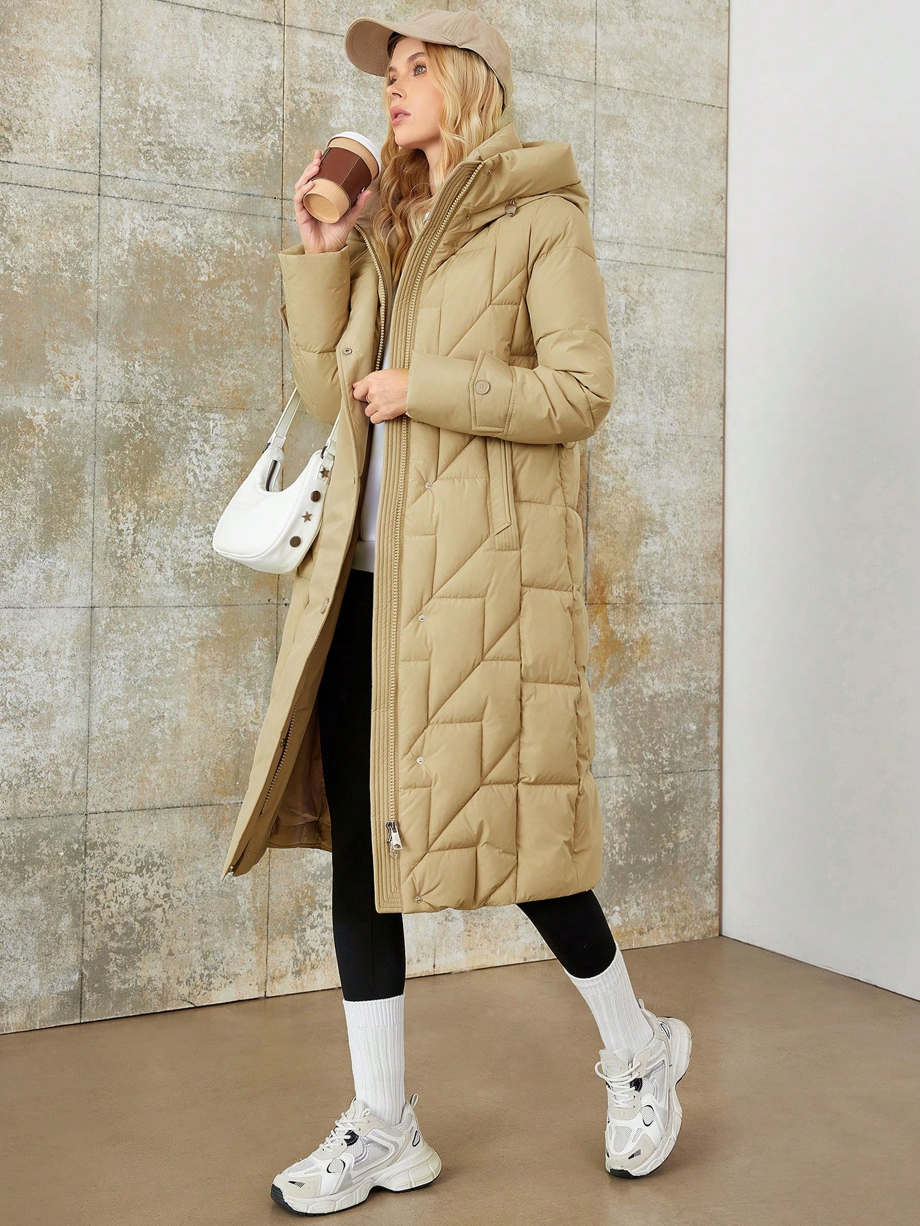 Women'S Long Hooded Padded Coat | SHEIN USA