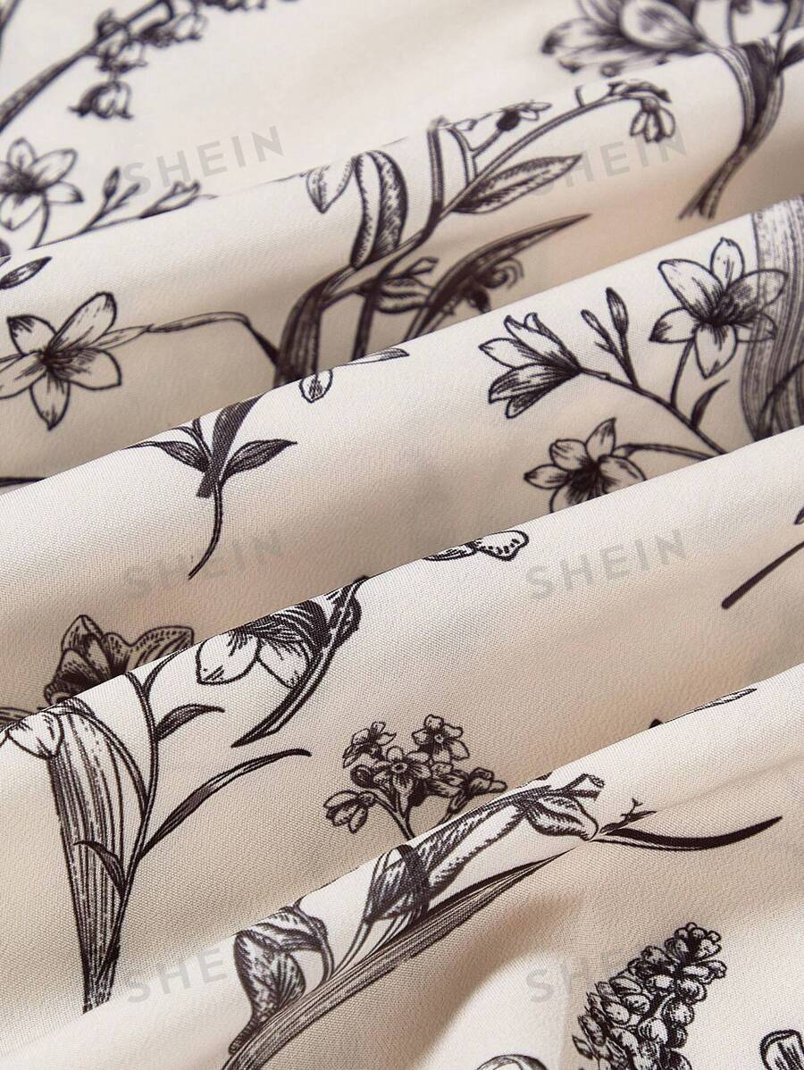 SHEIN MOD Romantic Spring Break Floral Print Cami Long Dress | SHEIN UK