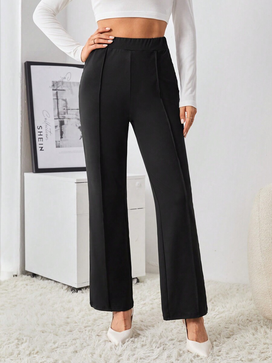 SHEIN Privé Women's Solid Color Flared Pants for Sale Australia| New ...