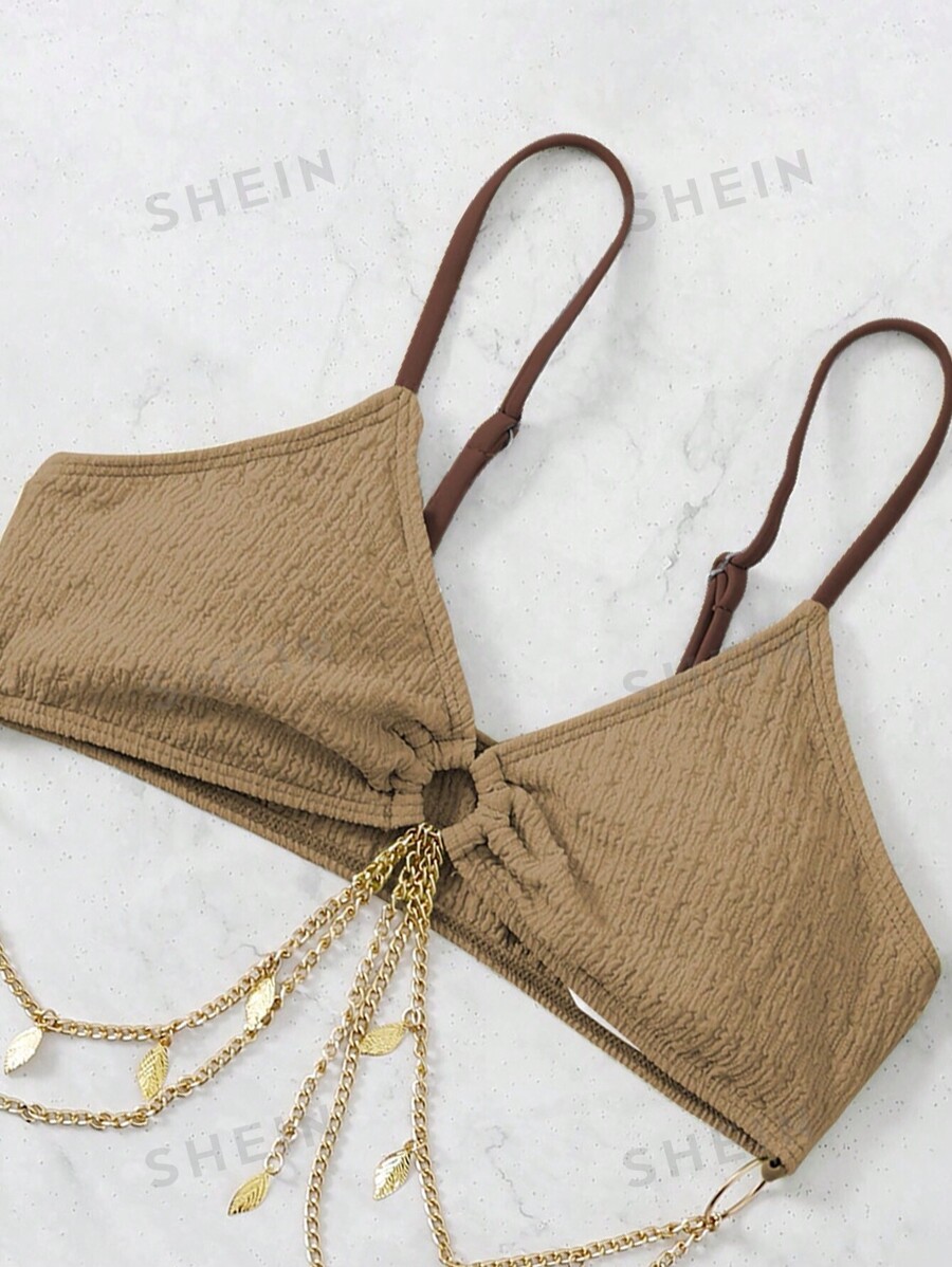 SHEIN Swim Chain Decoration Bikini Swimwear Set | SHEIN UK