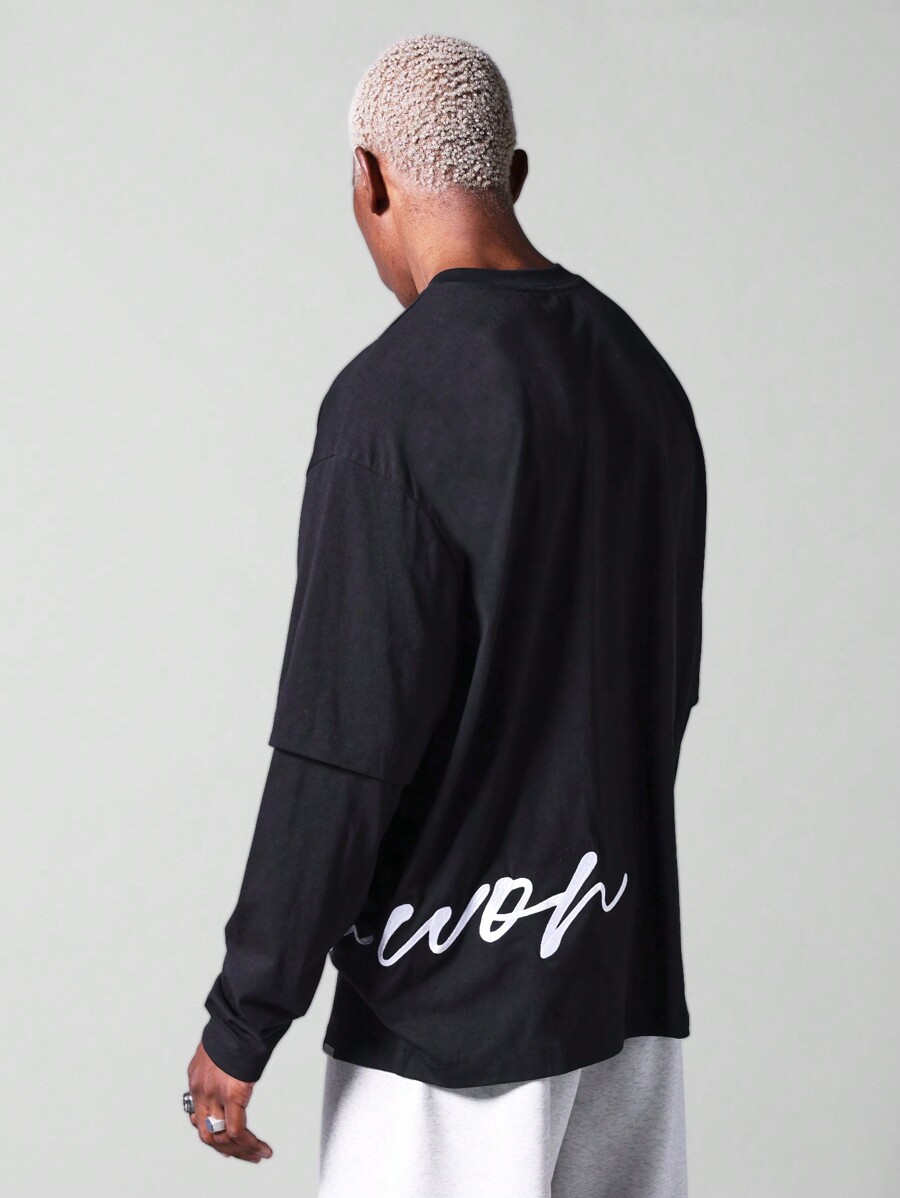 SUMWON เสื้อแขนยาวสองชั้น พร้อมโลโก้ししิด วัสดุพร้อมใช้สำหรับมหาวิทยาลัย ...