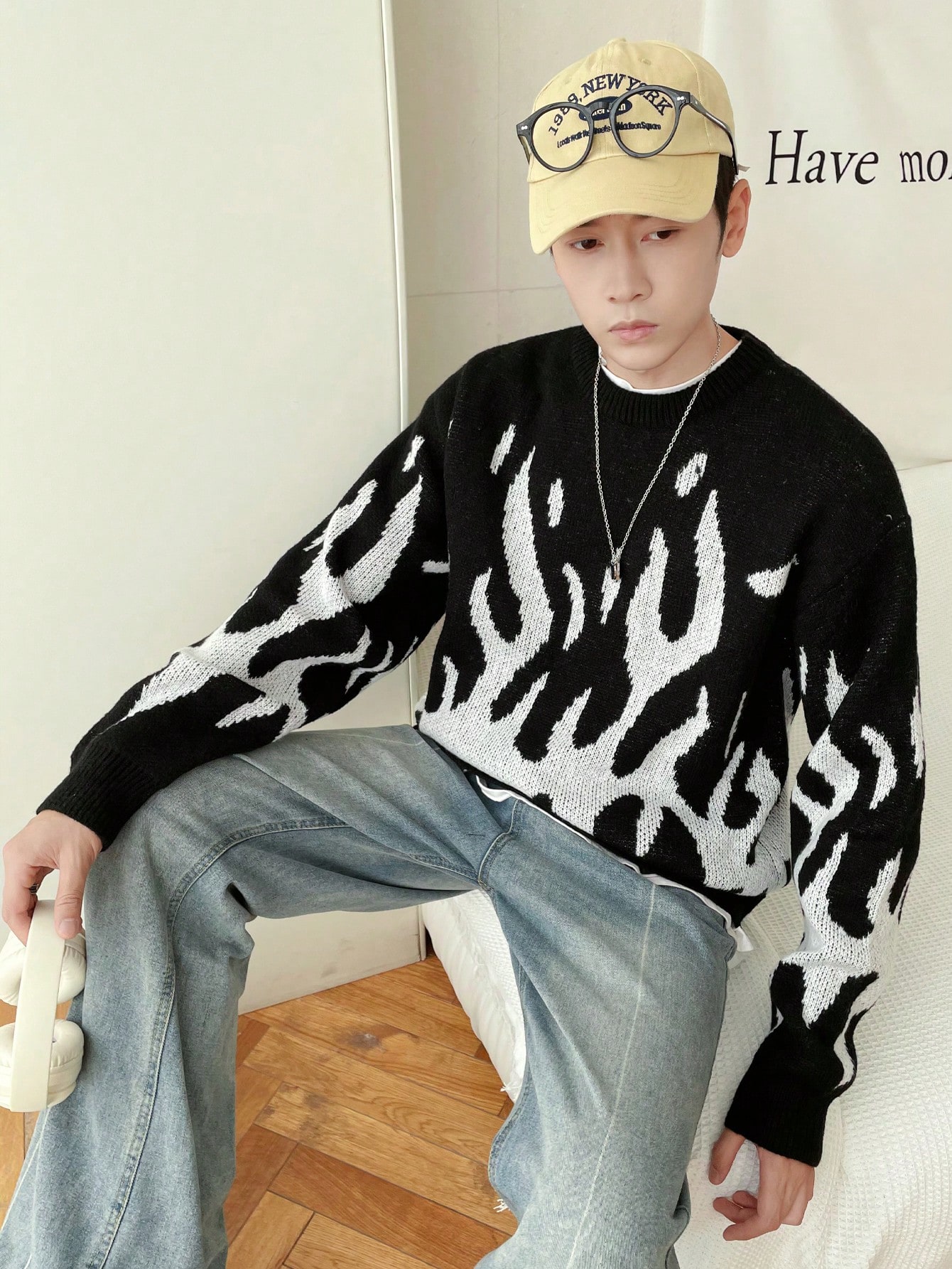 Manfinity Hypemode Men's Color Block Drop Shoulder Sweater | SHEIN USA