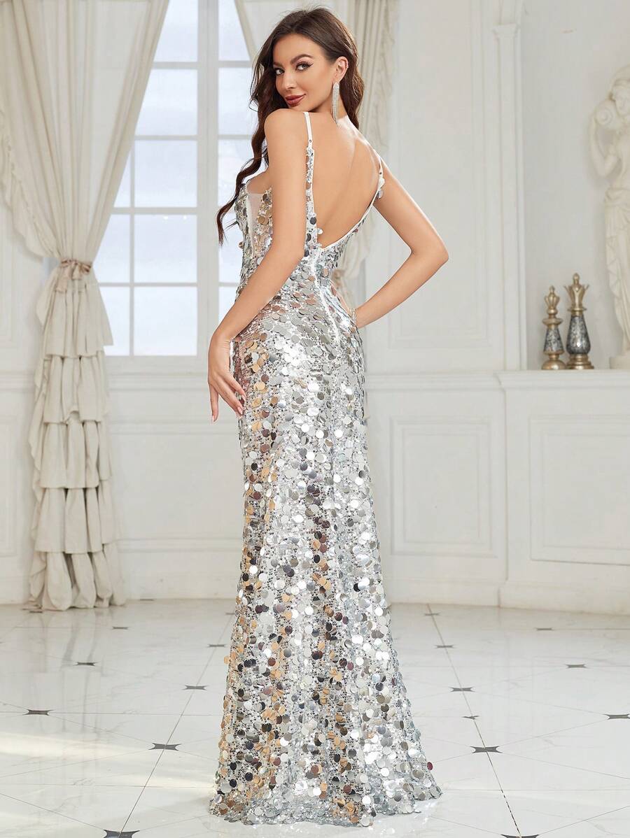 SHEIN Belle Elegant And Sexy Women Valentine's Day Silver Large ...