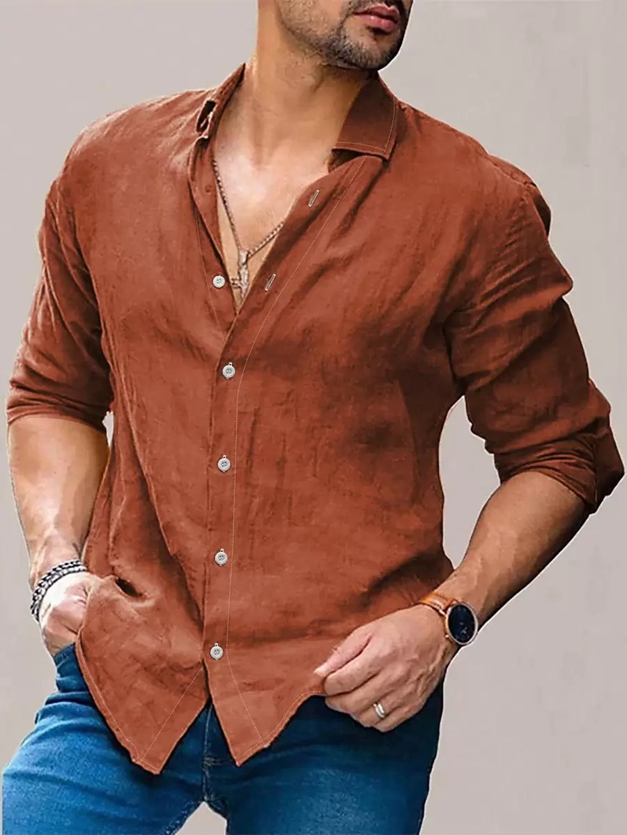 Solid Color Men's Shirt | SHEIN USA