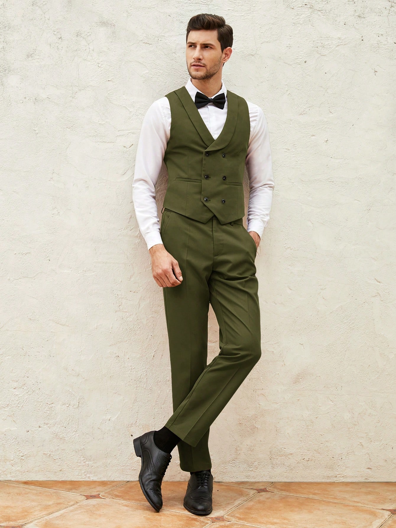 Manfinity Mode Terno Casual Masculino De Tecido Woven Em Duas Peças ...