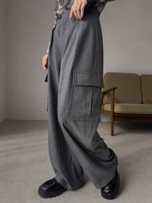 FRIFUL Women's Flip Pocket Cargo Pants | SHEIN USA