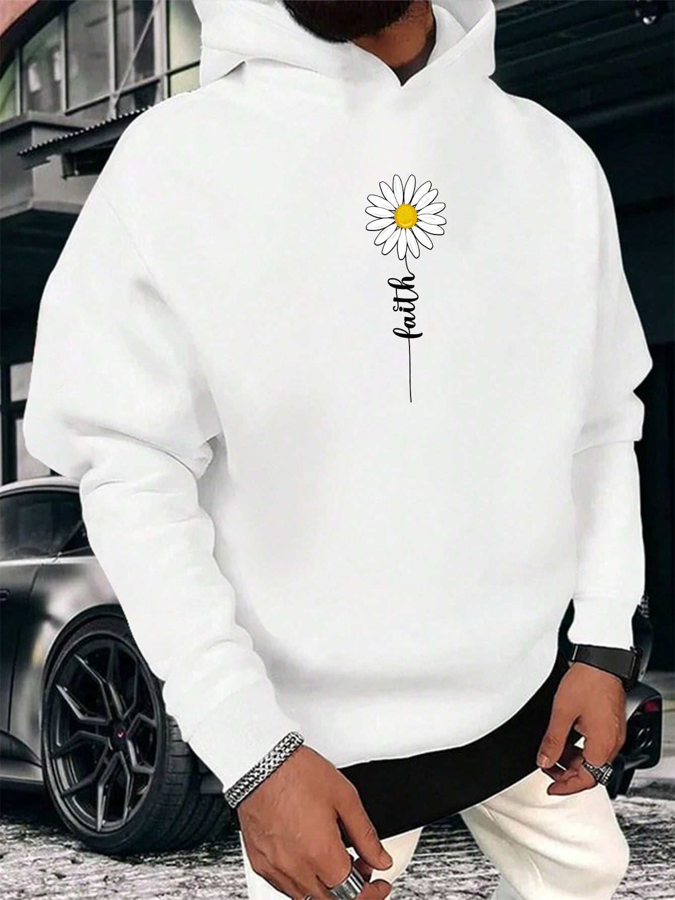 Manfinity Moletom Com Letras E Estampas Florais Para Homens | SHEIN Brasil