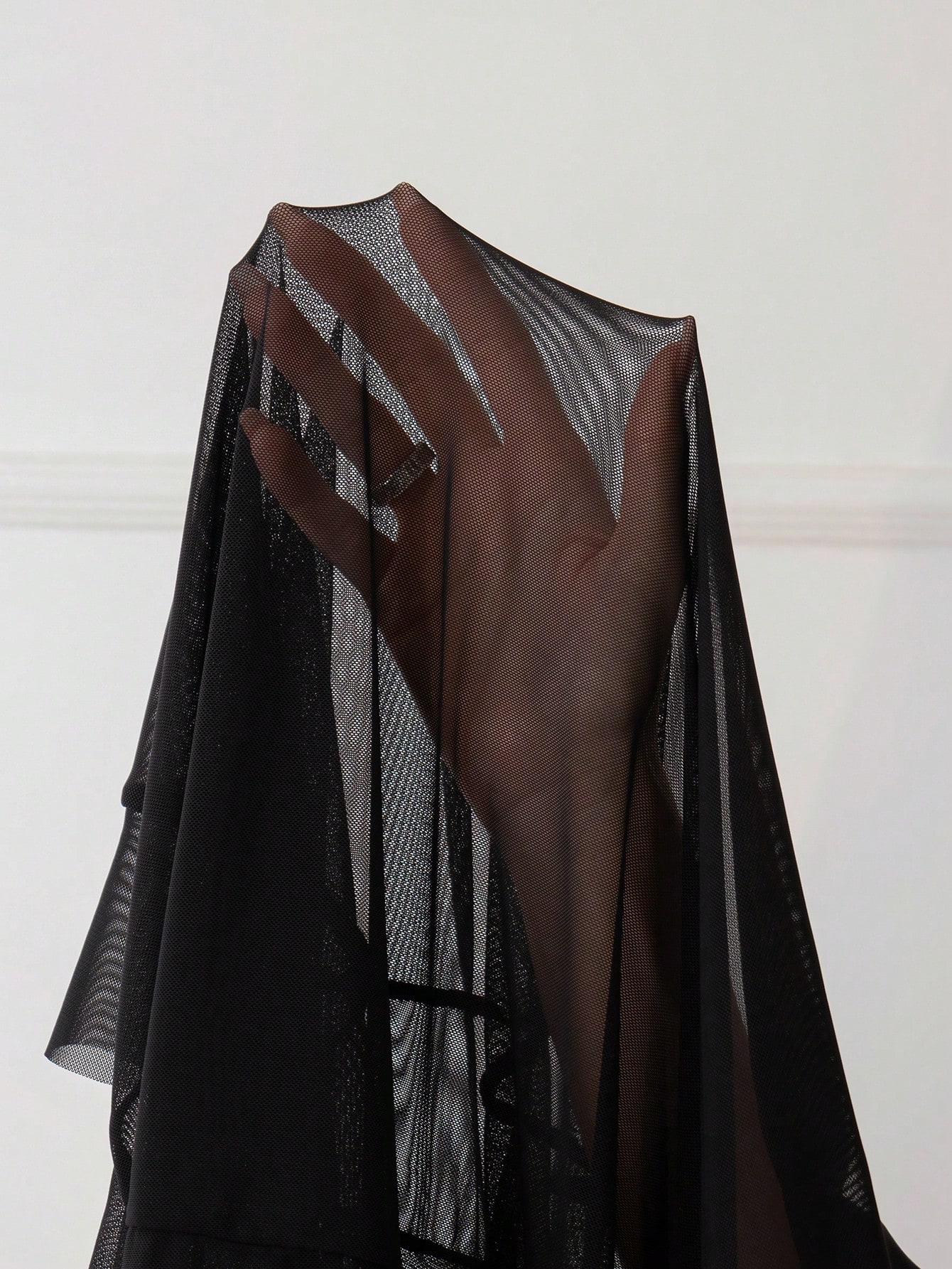 SHEIN Swim Chicsea Women'S Irregular See-Through Cover Up With Ruffled ...