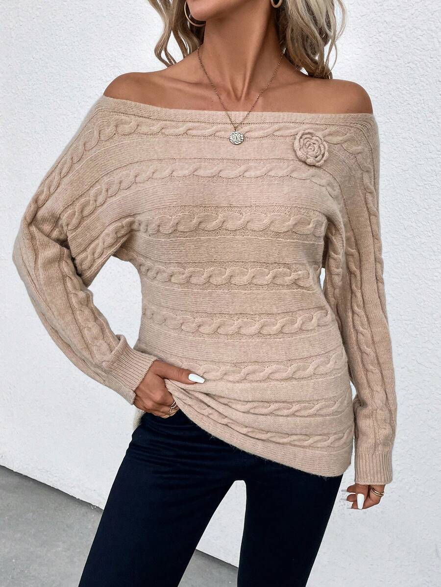 SHEIN Clasi Jersey De Hombros Descubiertos Para Mujeres De Un Solo ...