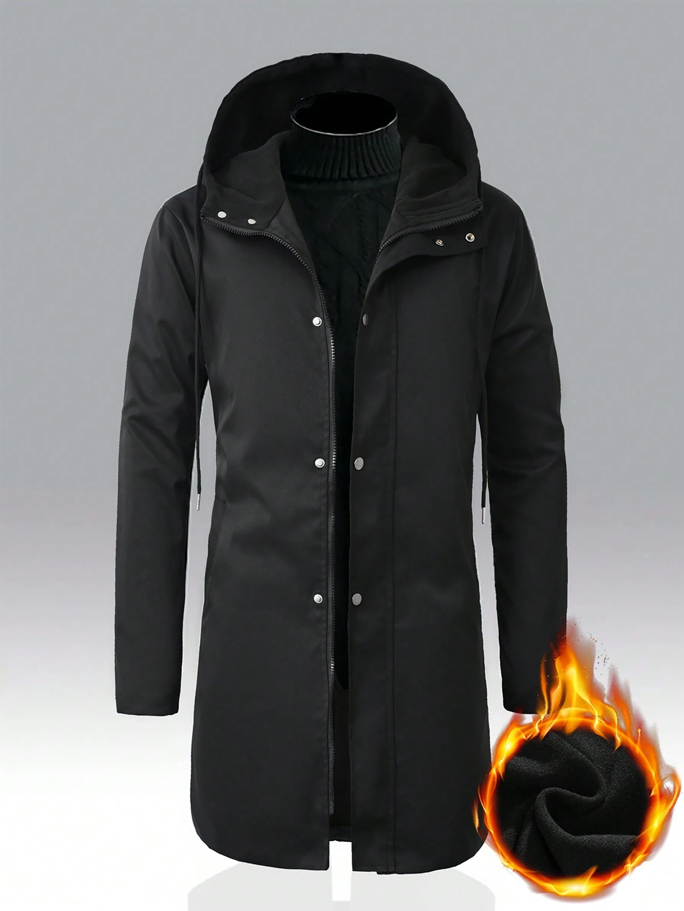 Manfinity Homme Men's Fleece Lined Hooded Jacket | SHEIN EUQS