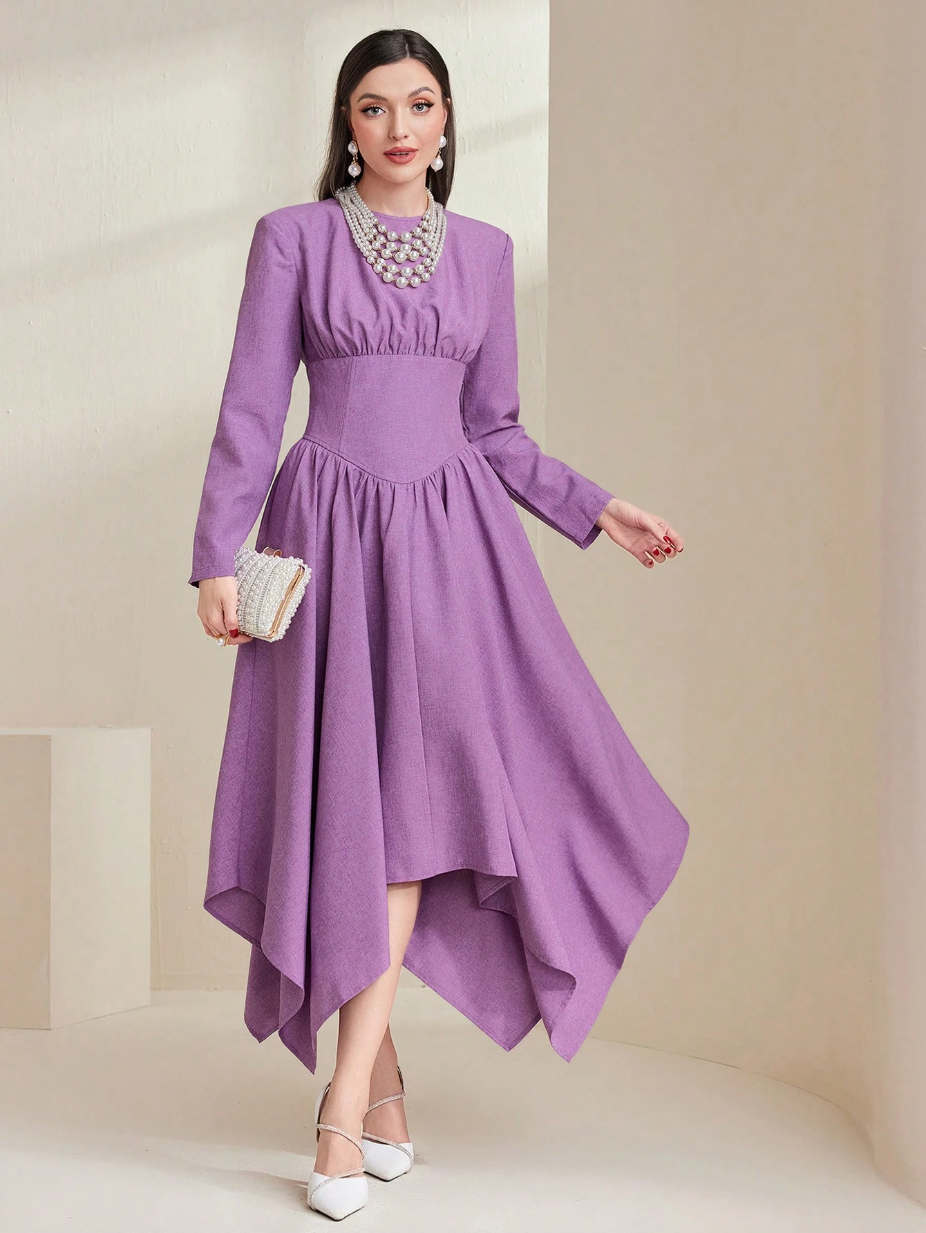 SHEIN Modely Women's Purple Dress | SHEIN USA