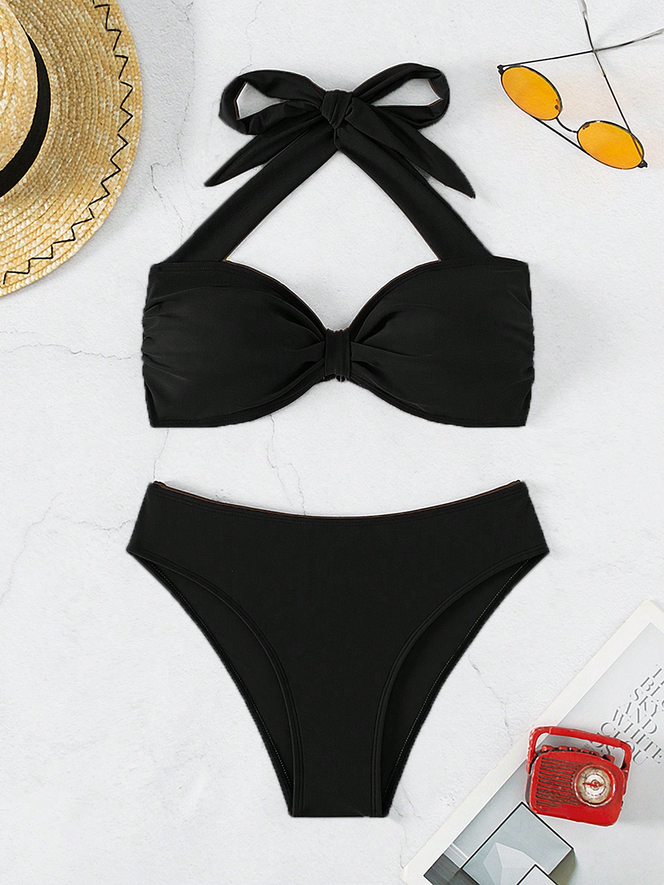 SHEIN Swim BAE Solid Color Separated Swimsuit Set for Sale Australia ...