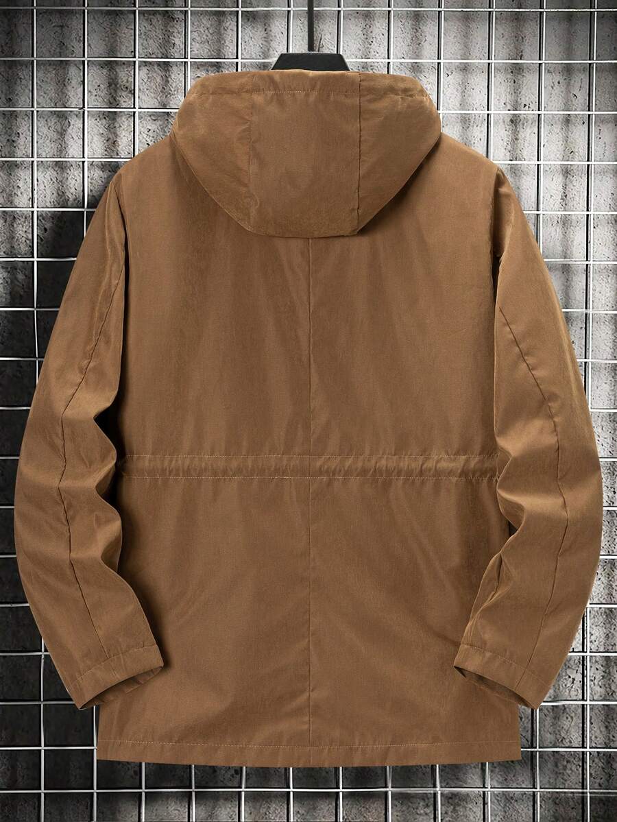 Manfinity Homme Men's Hooded Jacket With Waist Cinching | SHEIN USA