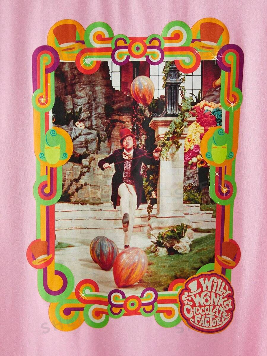 Willy Wonka and the Chocolate Factory X SHEIN Character Printed Drop ...