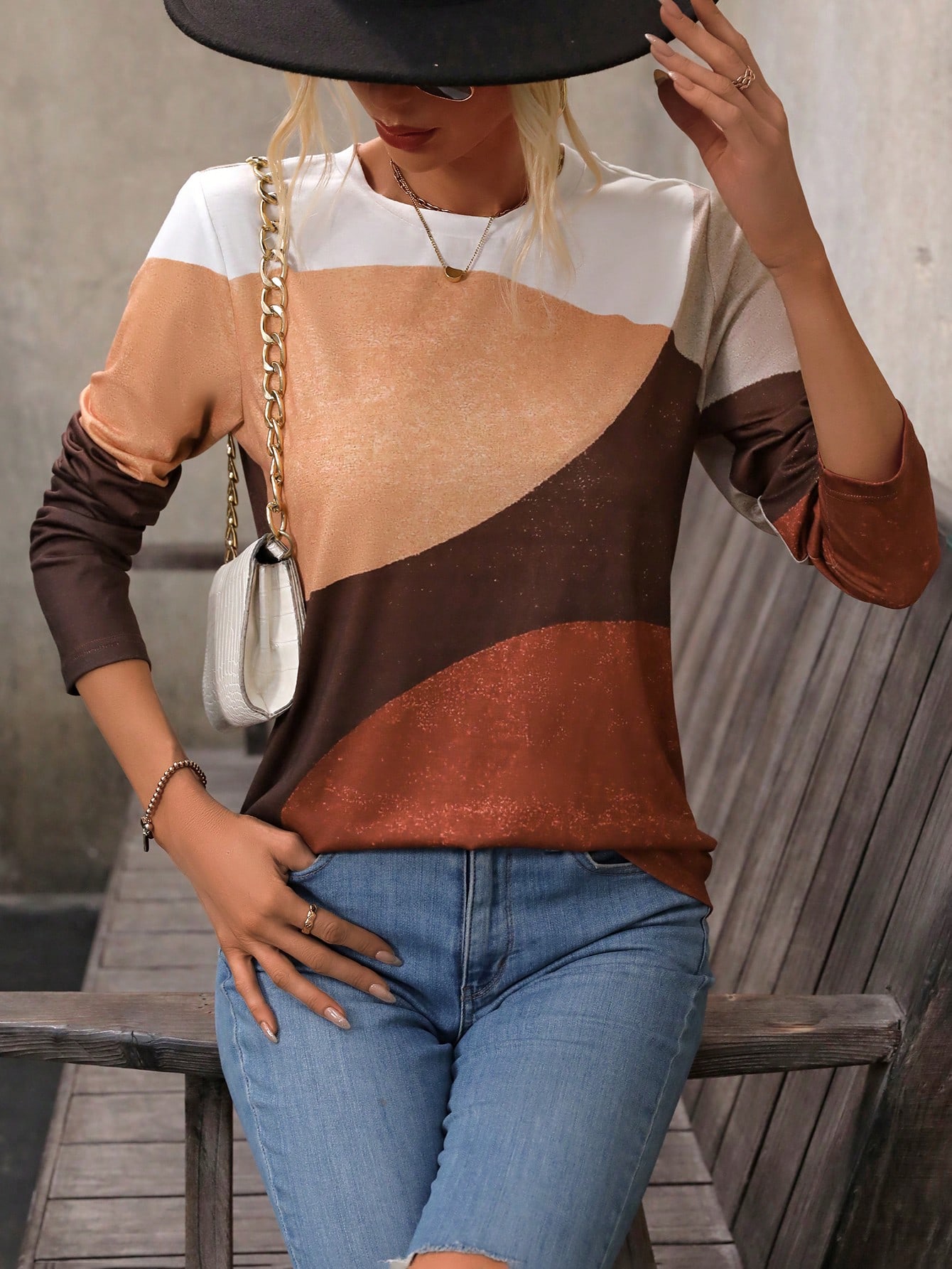 Women's Color Block T-shirt | SHEIN USA