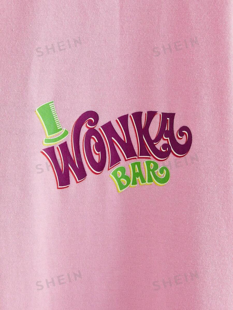 Willy Wonka and the Chocolate Factory X SHEIN Character Printed Drop ...