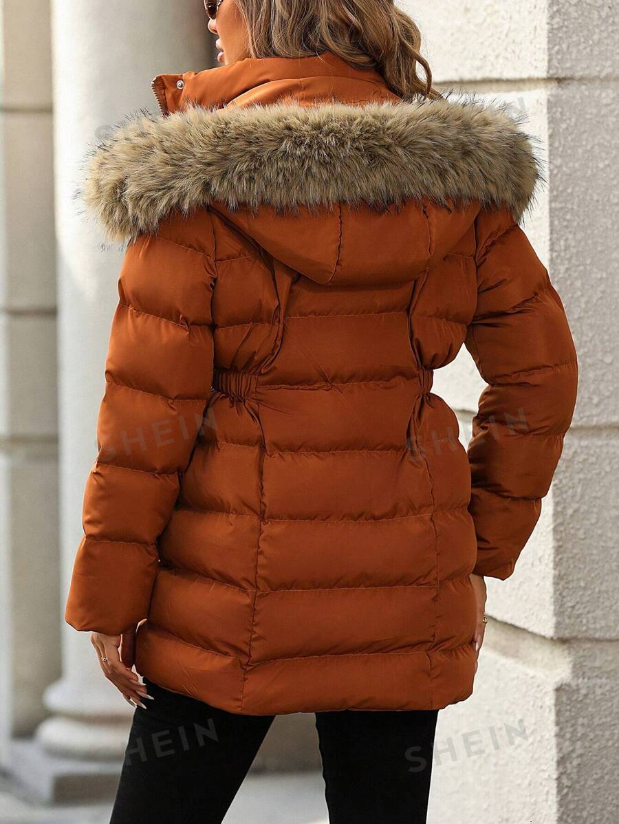 SHEIN Essnce Women's Hooded Padded Jacket | SHEIN UK