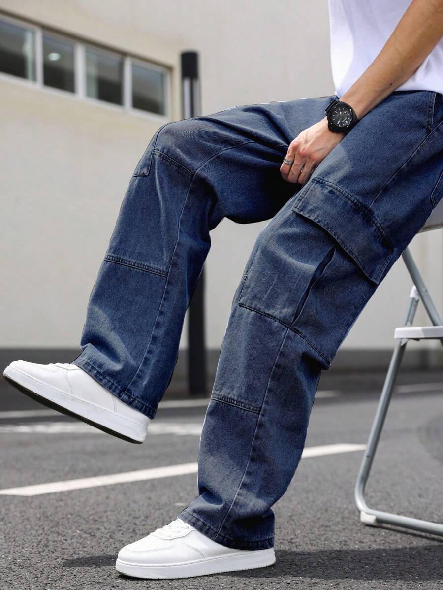 Manfinity EMRG Men's Cargo Denim Jeans | SHEIN USA