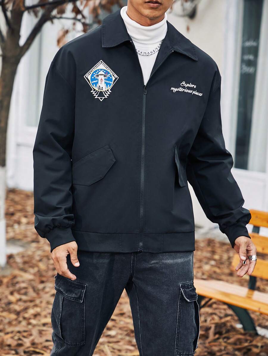 Manfinity Homme Chaqueta De Hombre De Hombros Caídos Con Corte Holgado ...