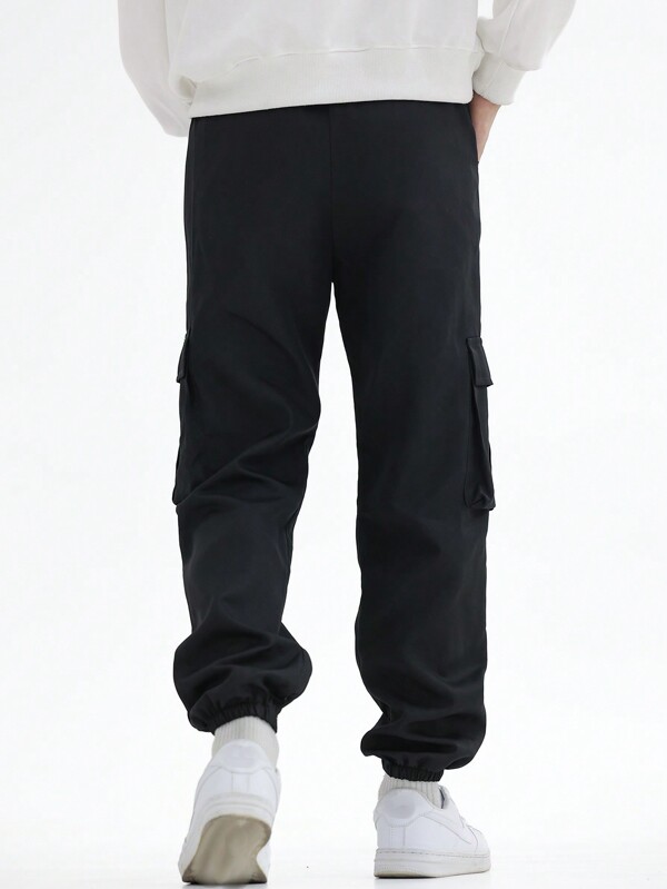 Teenage Boys' Cargo Pants With Patch Design | SHEIN USA