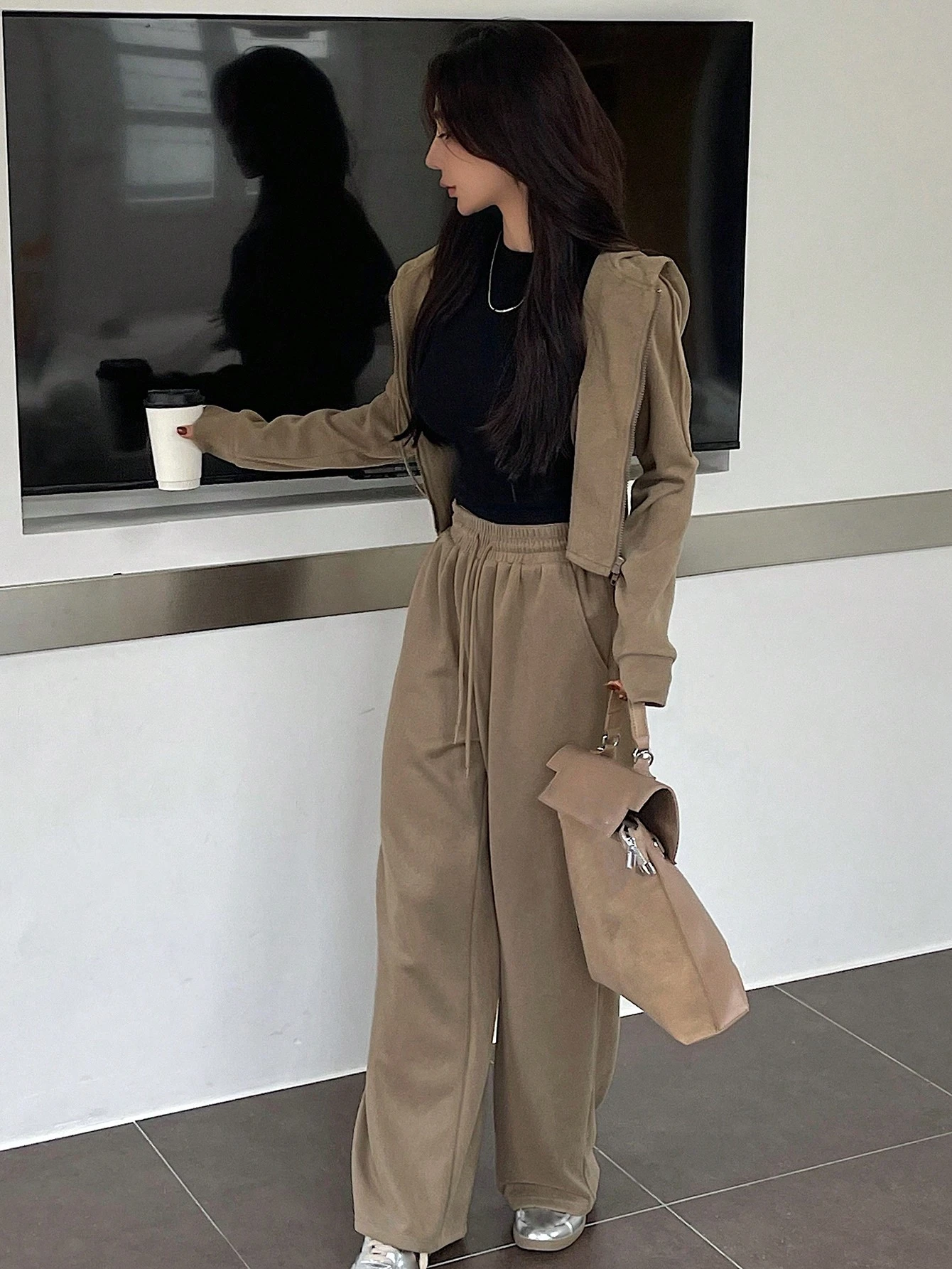 Dazy Star Solid Color Hoodie And Sweatpants Two Piece Set | SHEIN USA