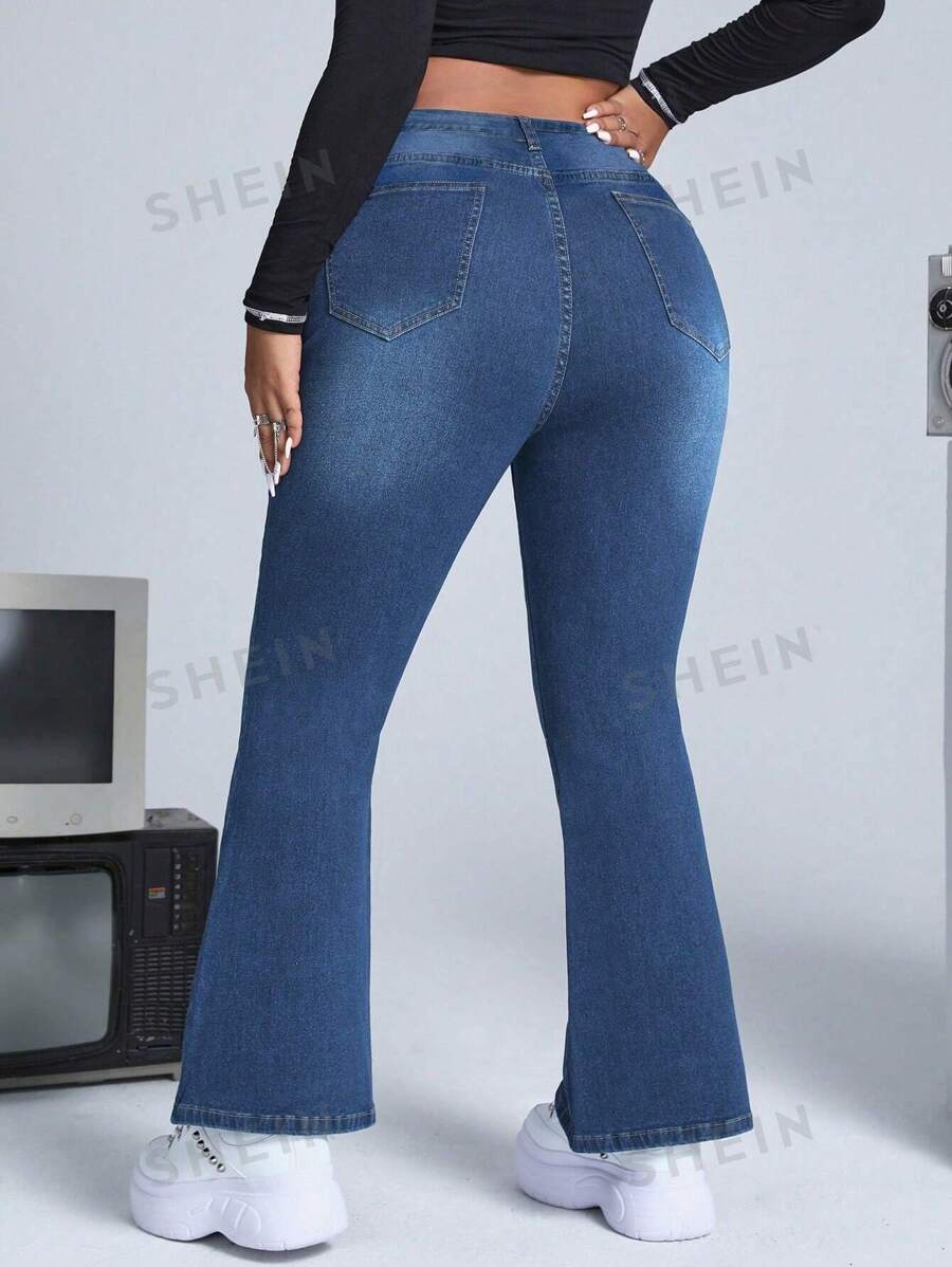 SHEIN ICON Plus Flare Leg Jeans | SHEIN USA