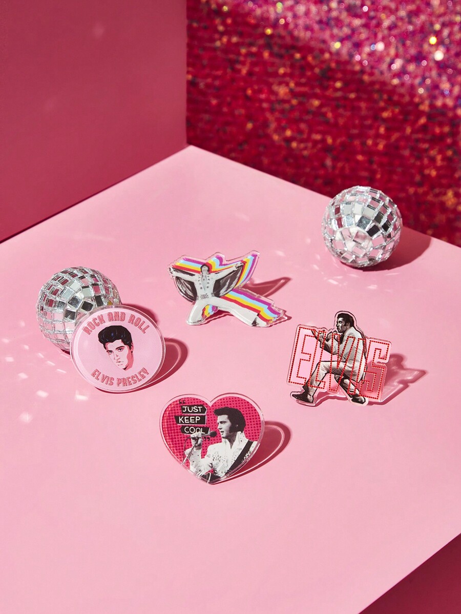 Elvis Presley X SHEIN 4pcs/set Portrait Printed Decorative ...