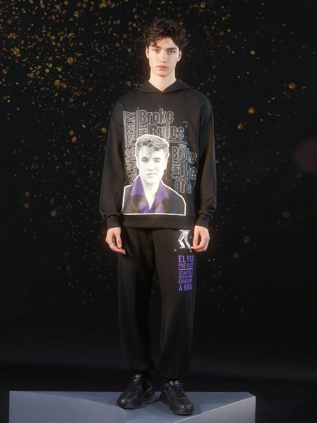 Elvis Presley X SHEIN Men's Character And Letter Print Hoodie And ...