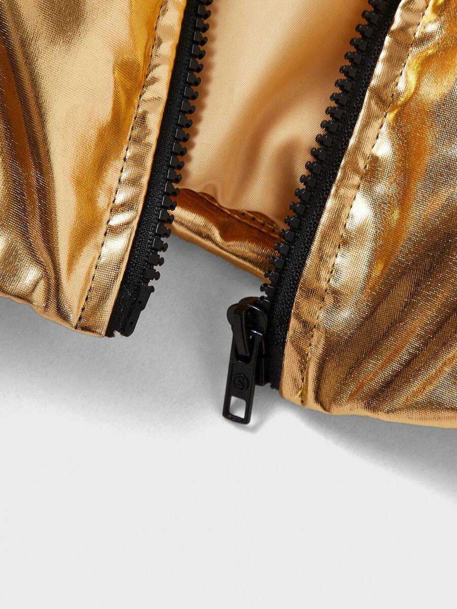 Manfinity Hypemode Men's Hooded Loose Fit Puffer Coat With Woven Fabric ...