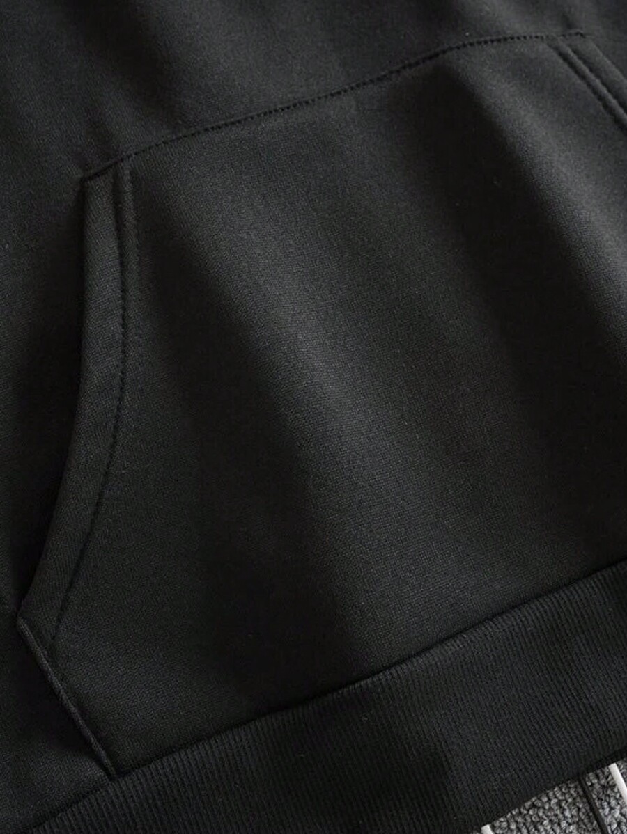 Manfinity Dauomo Men's Fleece Hoodie With Slogan Print | SHEIN USA