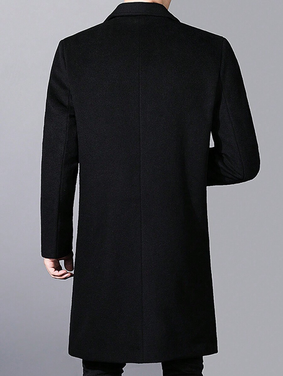 Men's Single-Breasted Notched Collar Coat | SHEIN USA