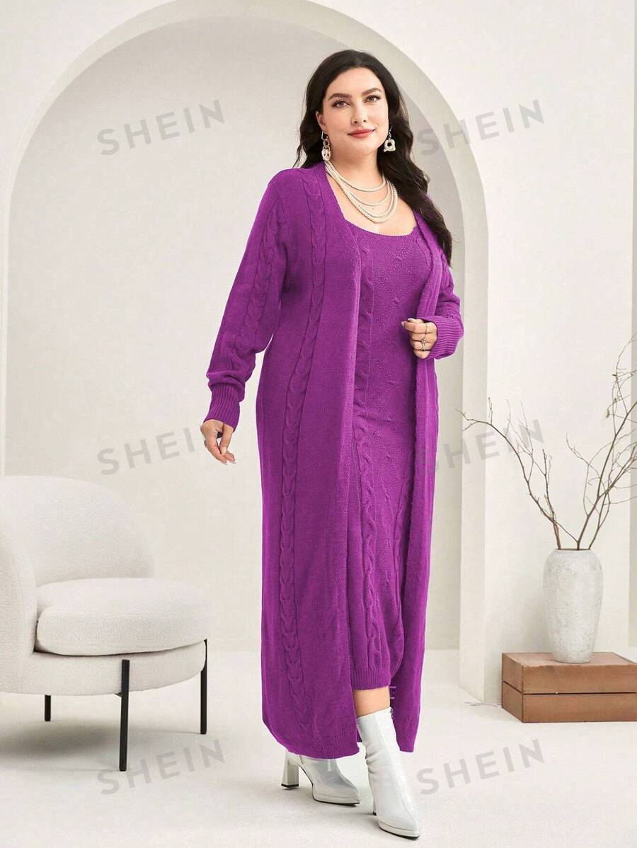 SHEIN Modely Ensemble De Pulls De Couleur Unie Pour Femmes De Grande Taille | Mode en ligne ...