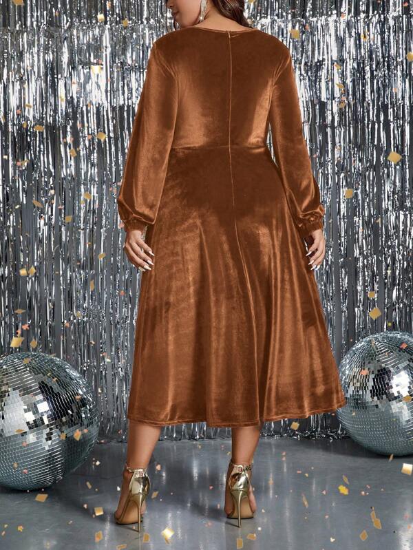 Women'S Solid Color Simple Plus Size Dress | SHEIN USA