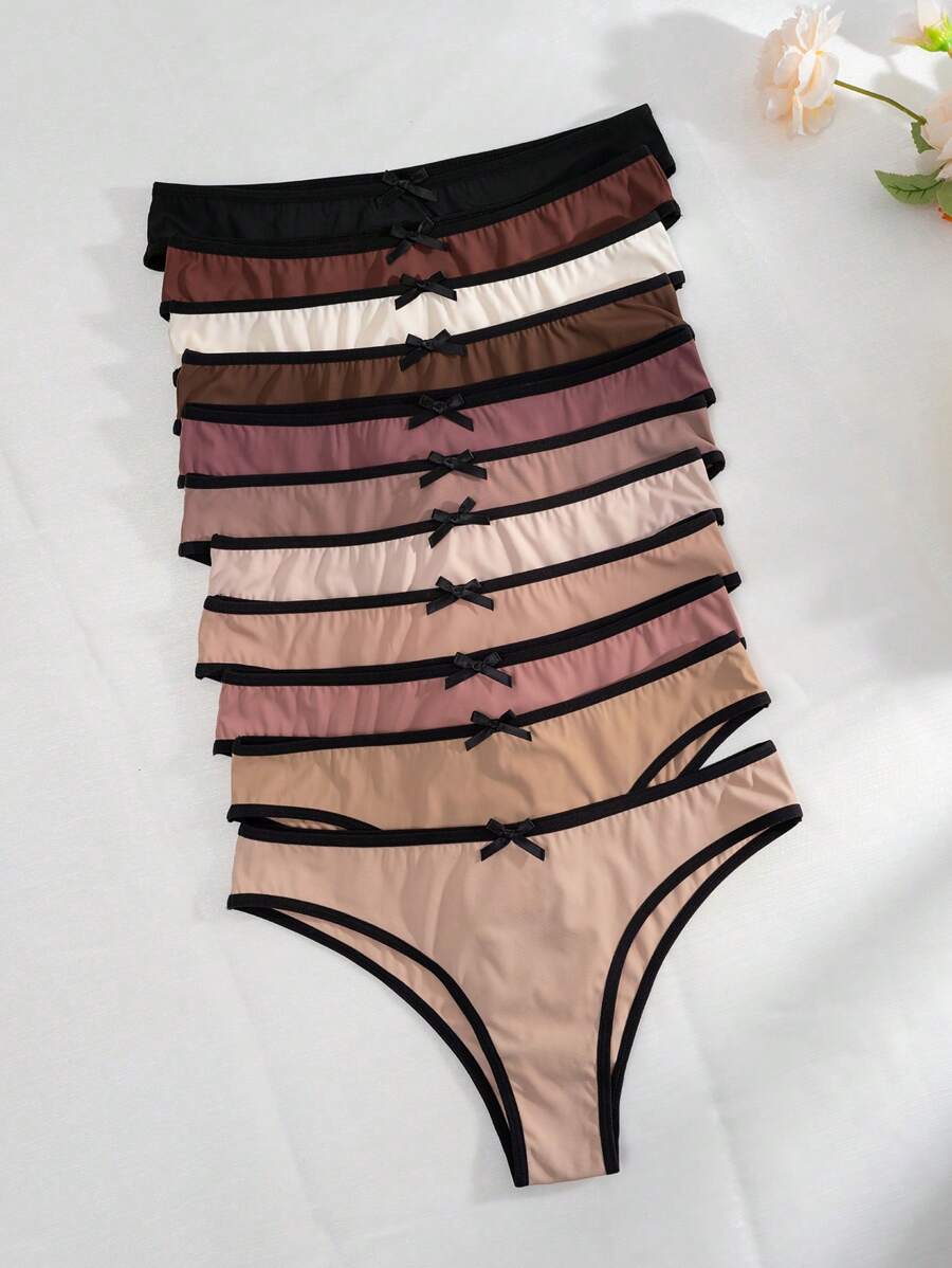 Women's Contrast Trim Briefs (11 Pack) | SHEIN USA