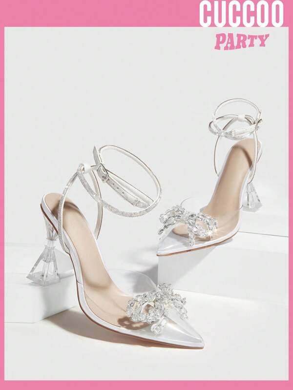 Cuccoo Party Collection Women Shoes Transparent Pointed Toe Stiletto ...