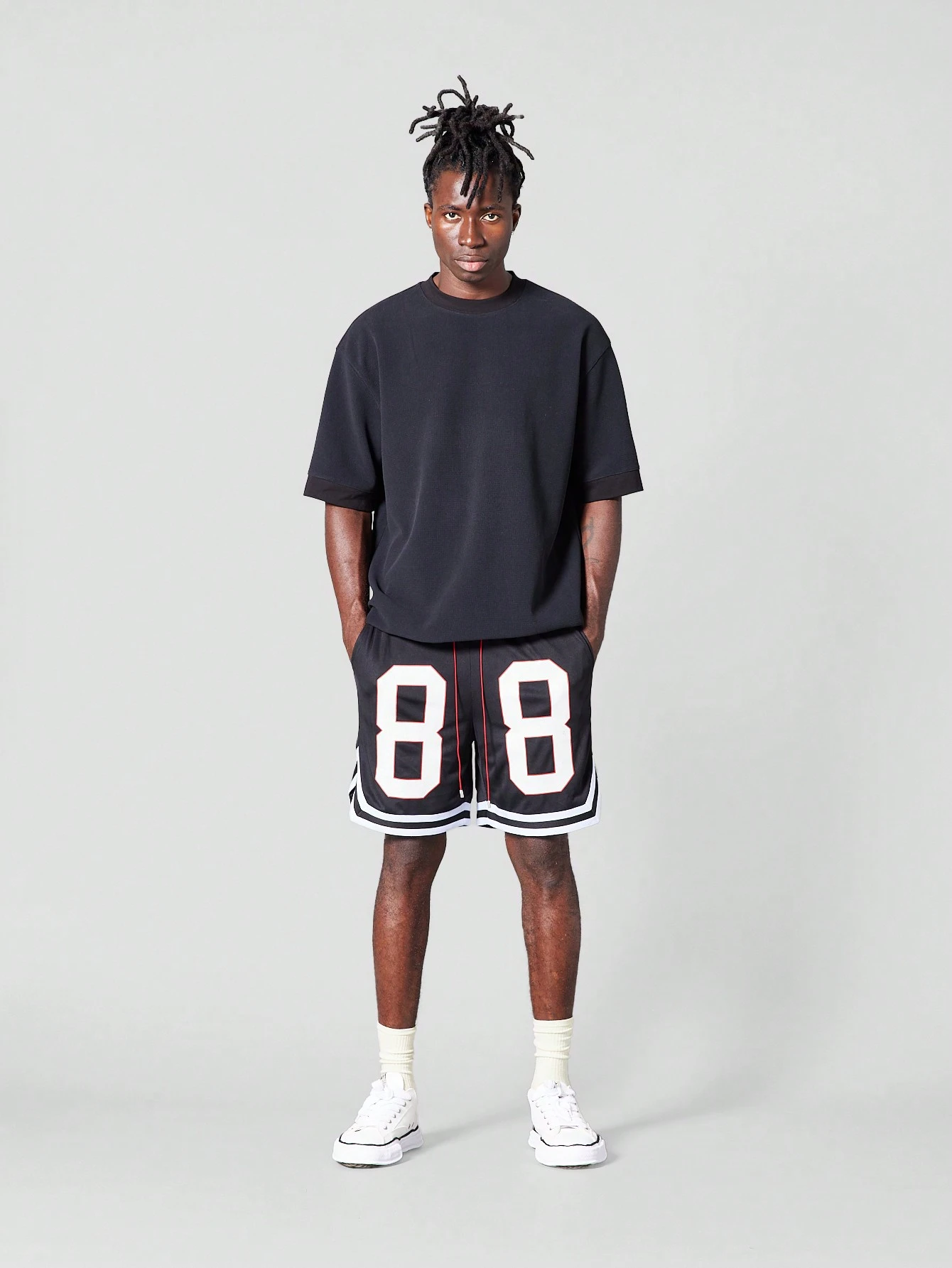 SUMWON Mesh Short With Front Print | SHEIN USA