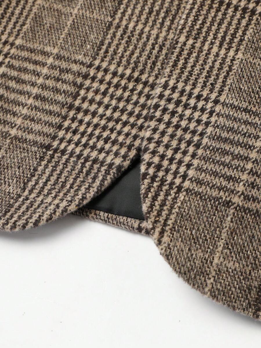 Manfinity Mode Men's Plaid Suit Collar Suit | SHEIN USA