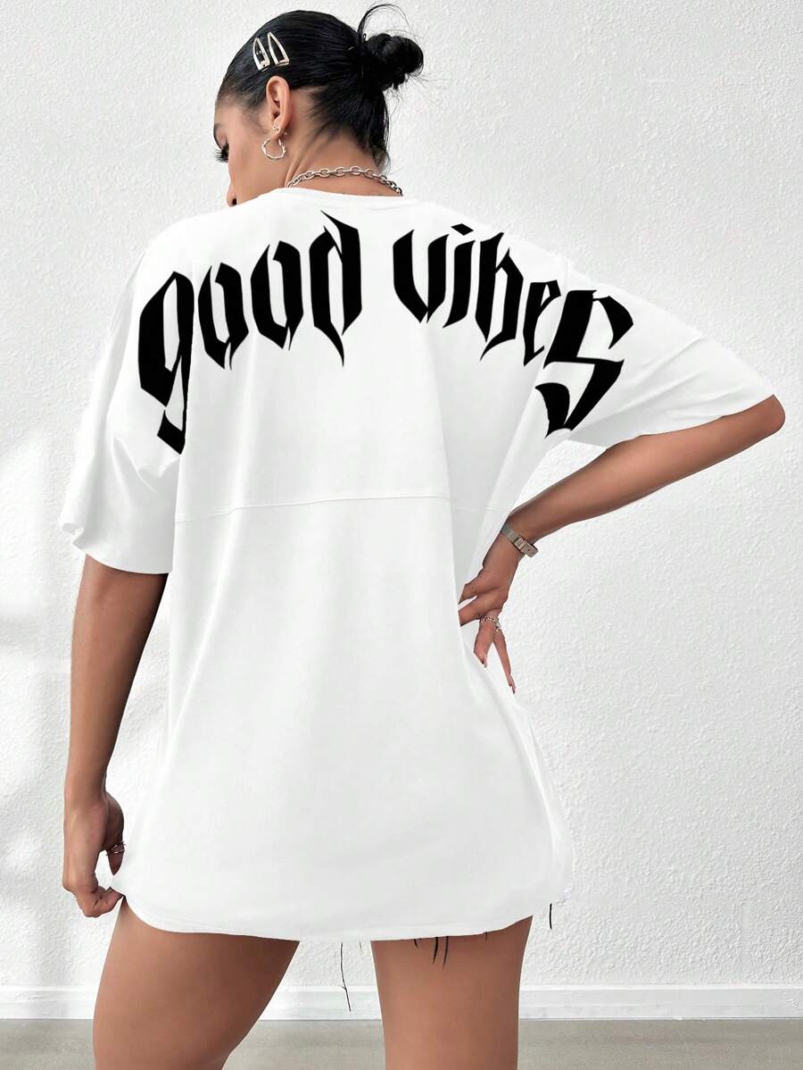 StreetHx Simple Graphic Print T-Shirt Graphic Tees Women Tops | SHEIN USA