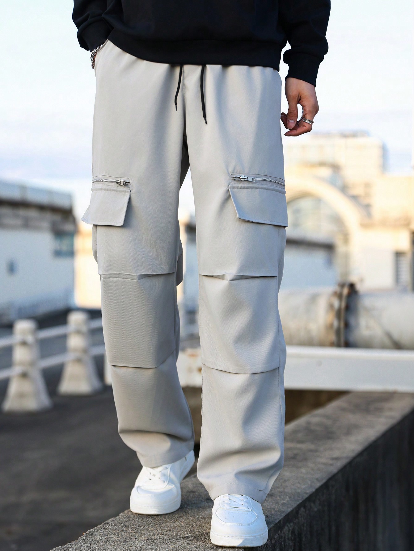 Manfinity EMRG Pantalon Décontracté Pour Homme À Jambe Droite Et Ample ...