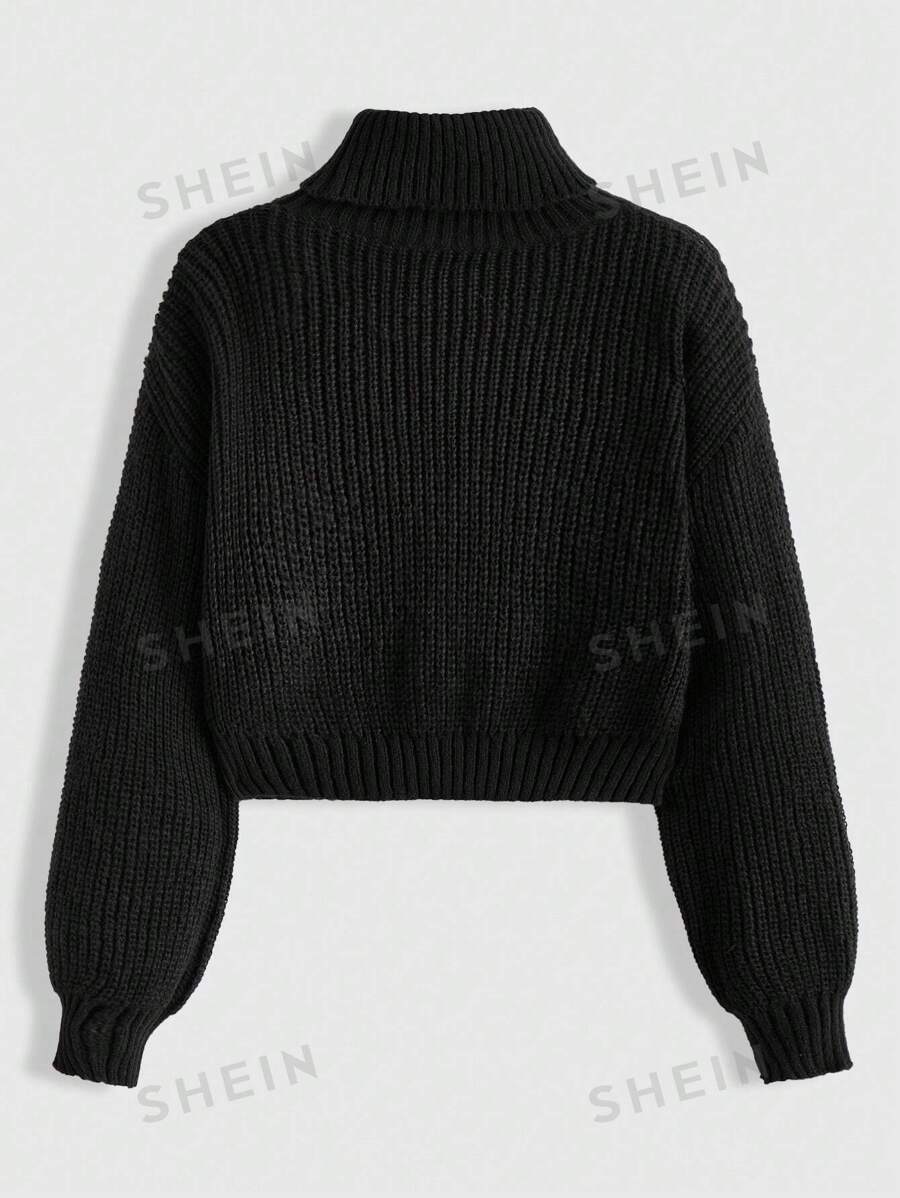 ROMWE Goth Women's Black Pullover Sweater | SHEIN USA