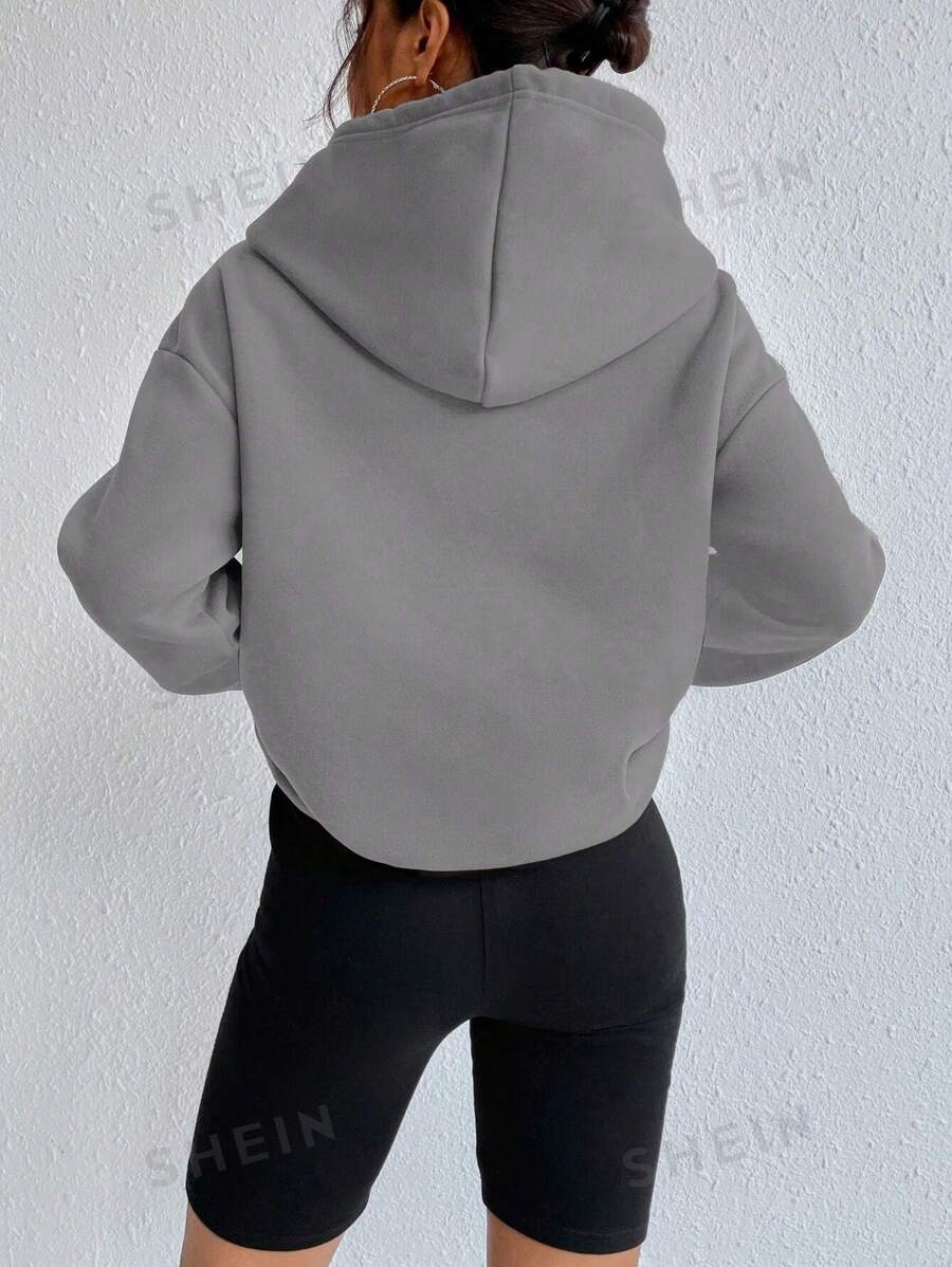 SHEIN EZwear Women's Drawstring Hoodie | SHEIN UK