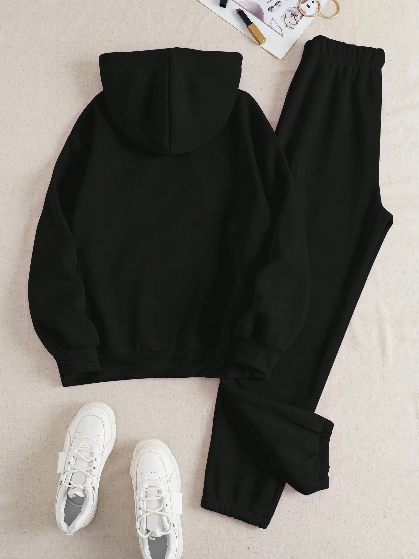 SHEIN Slayr Women's Solid Color Fashionable Loose Fit Sportswear Set ...