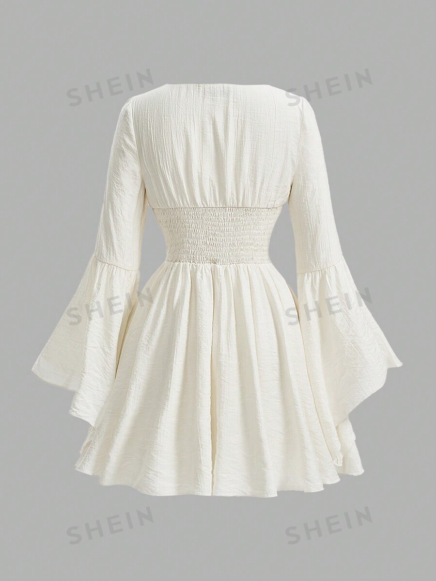 SHEIN MOD Formal Dress Prom Dress With Sleeves Ladies' Flared Sleeves ...