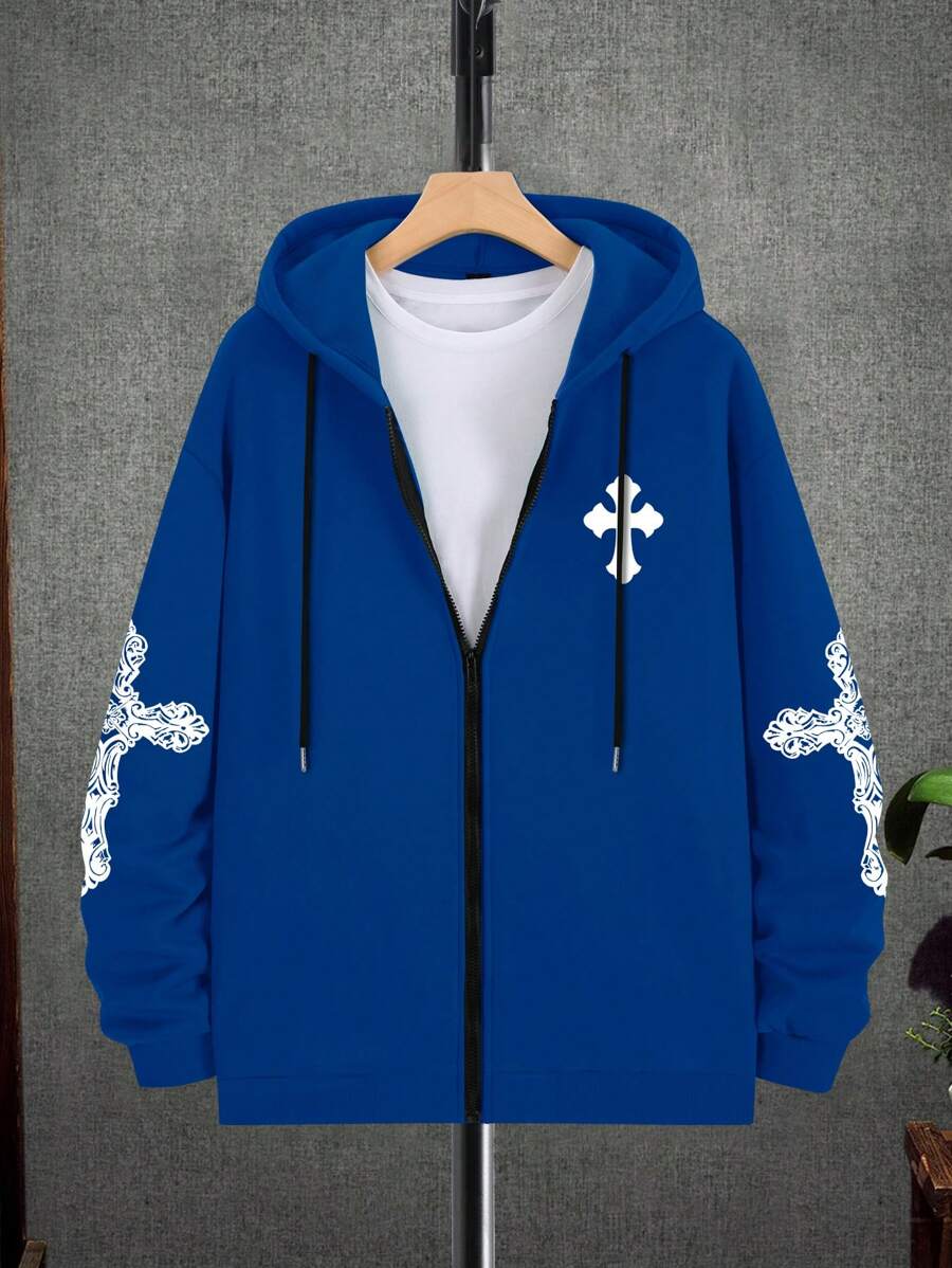 Manfinity EMRG Men's Thermal Lined Hooded Jacket With Drawstring, Loose ...