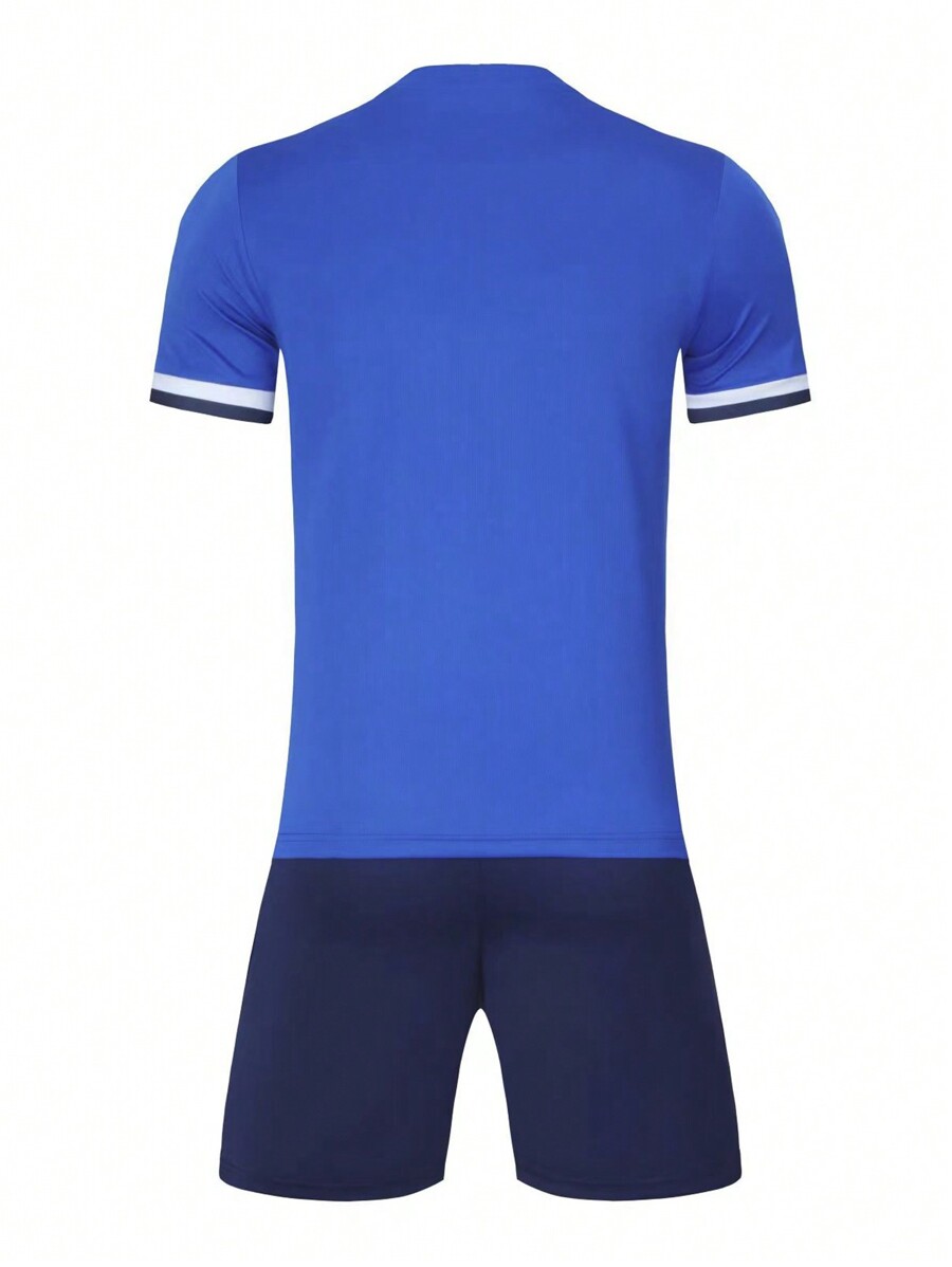 SHEIN Sport Corelite Men's Color Collision Football Patterned ...